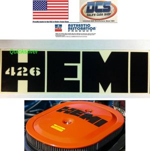 1970 1971 Plymouth Dodge B & E Body 426 HEMI Air Cleaner Decal