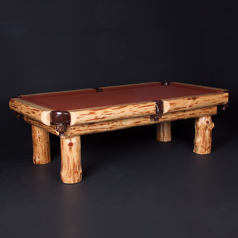 Viking Northwoods Red Cedar Log Pool Table|Log Cabin Rustics