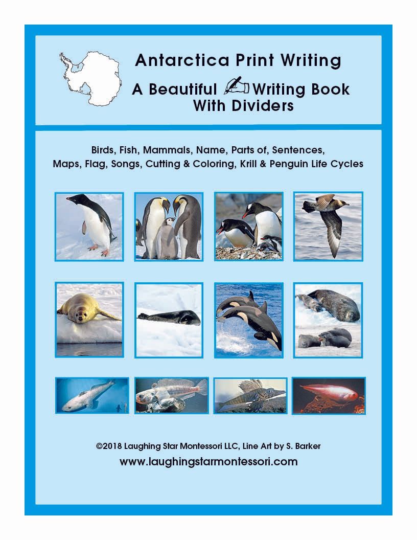 Antarctica Continent Writing Select Print or Cursive Book