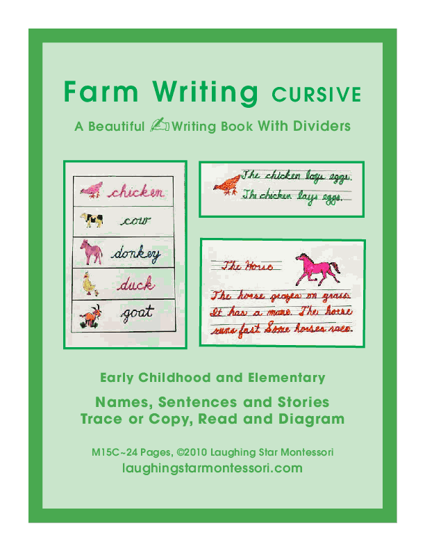 Farm Writing Cursive PDF