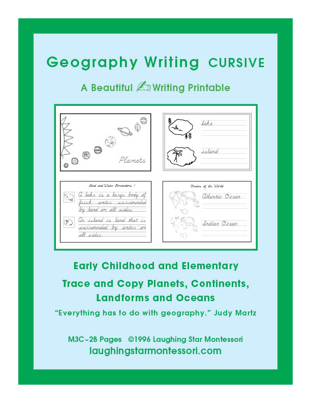 Geography Writing Cursive PDF