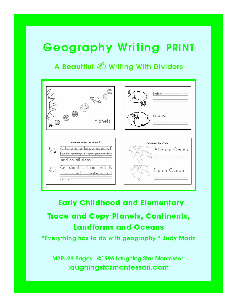Geography Writing Print PDF