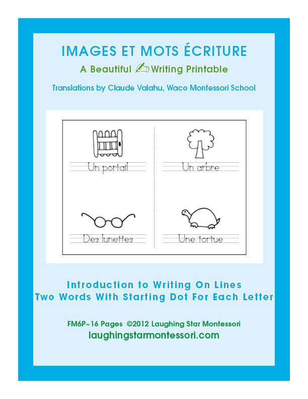 Images Et Mots Ecriture (Picture Word Writing) - French Print PDF