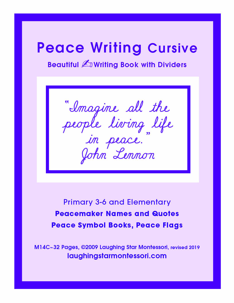 Peace Writing - Cursive PDF
