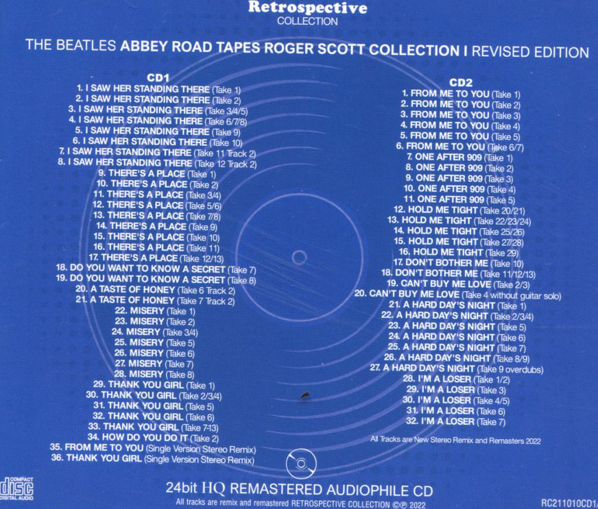 Beatles (2/Cd) Abbey Road Tapes Roger Scott Collection (24/bit)