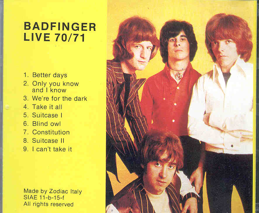 Badfinger Cd - Live 70 / 71