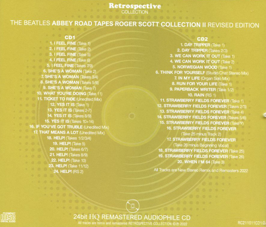 Beatles (2/Cd) Abbey Road Tapes Roger Scott Collection 2 (24/bit)