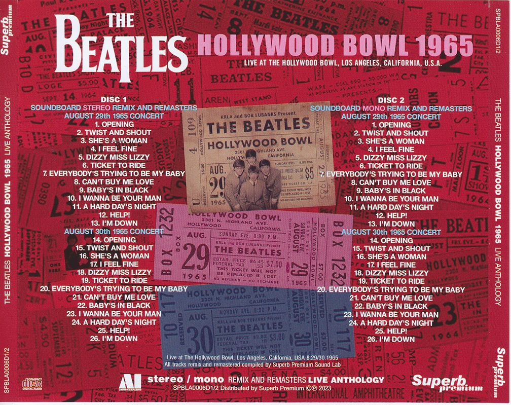 Beatles (2/CD) Hollywood Bowl 1965 Live Anthology