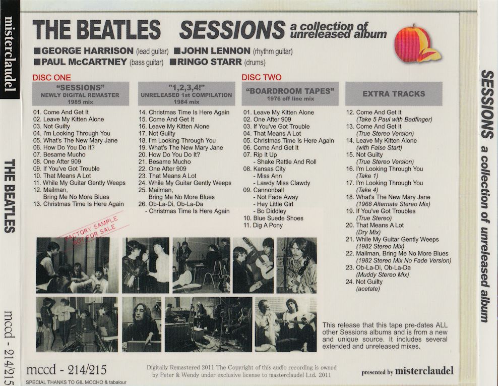 Beatles (2/Cd) Sessions A Collection Of Unreleased Album