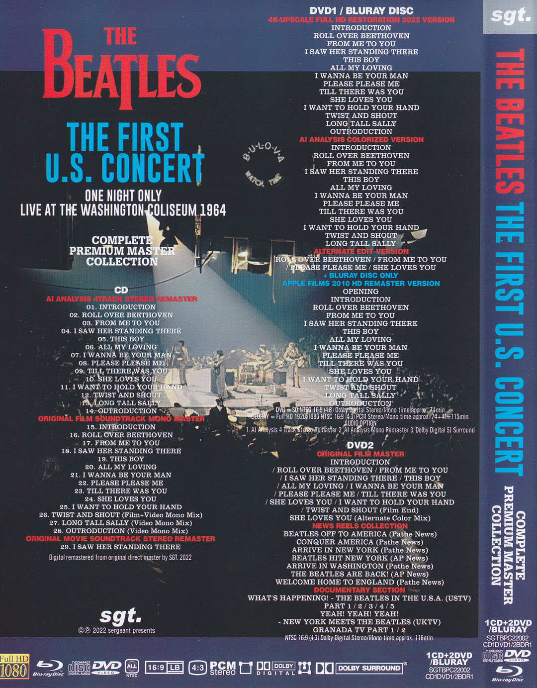 Beatles (3/Dvd/Cd) The First US Concert Complete Premium Master Collection