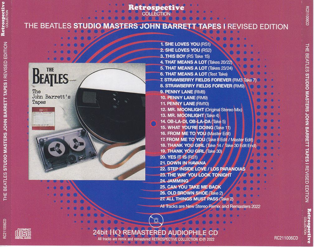 Beatles CD 24/BIT - Studio Master John Barrett Tapes