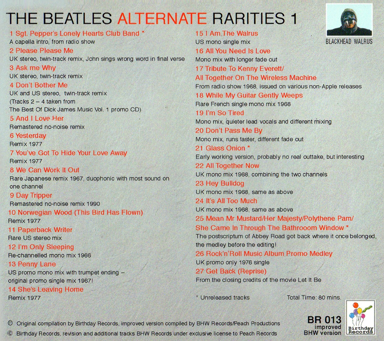 The Beatles Alternate Rarities _ The Beatles Site Officiel – VPOTK