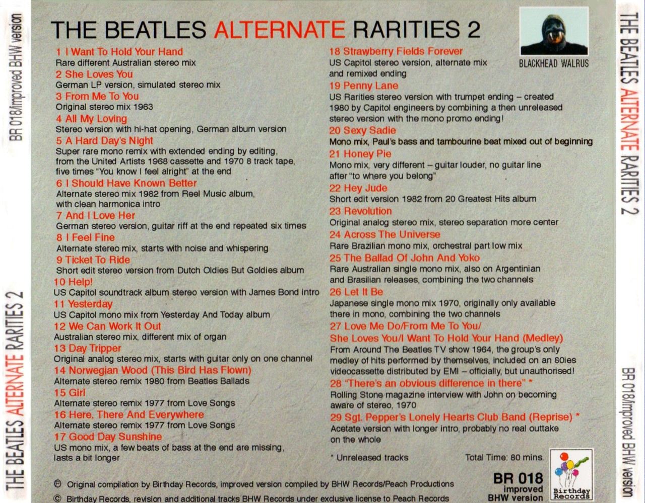 Beatles Cd - Alternate Rarities 2