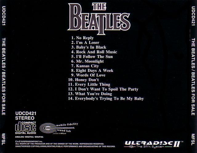 Beatles Cd - Beatles For Sale Stereo Dr Ebbetts