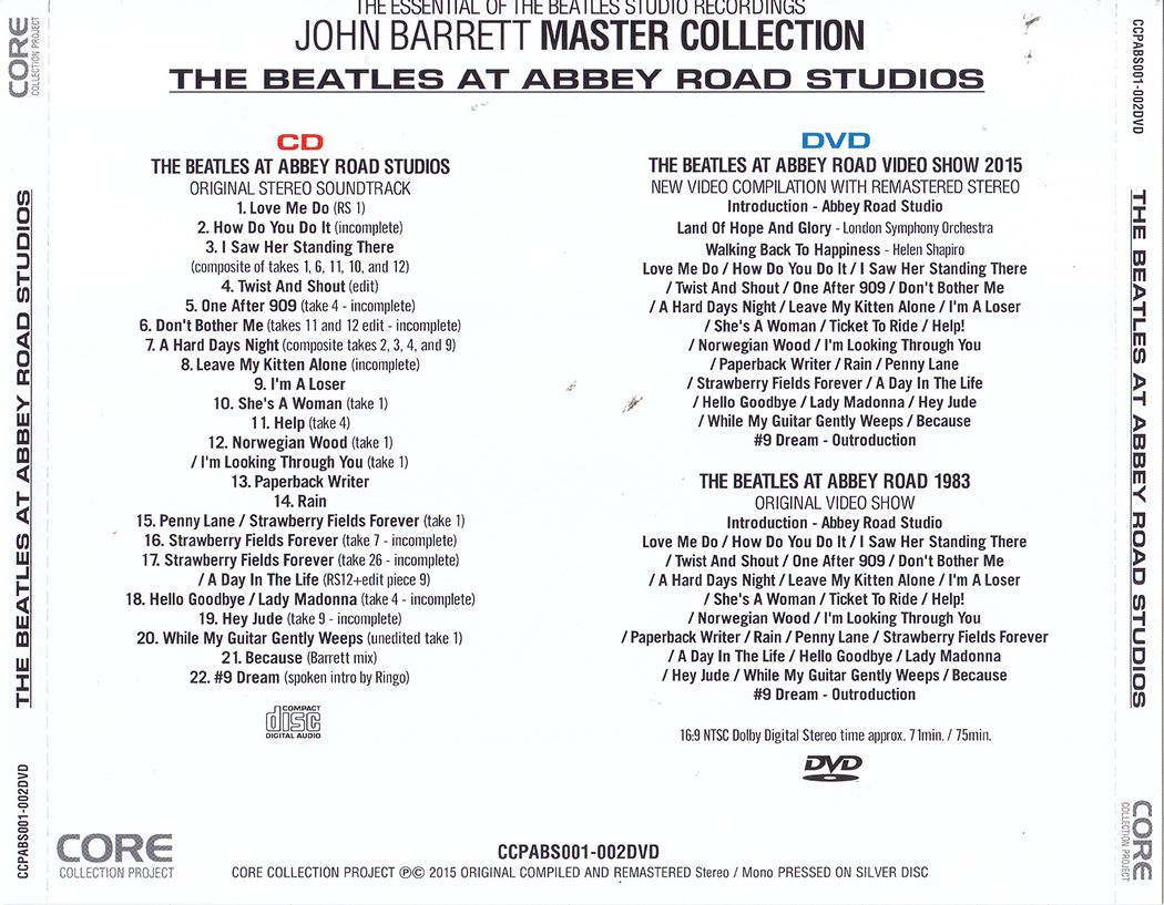 Beatles (CD/DVD) At Abbey Road Studio
