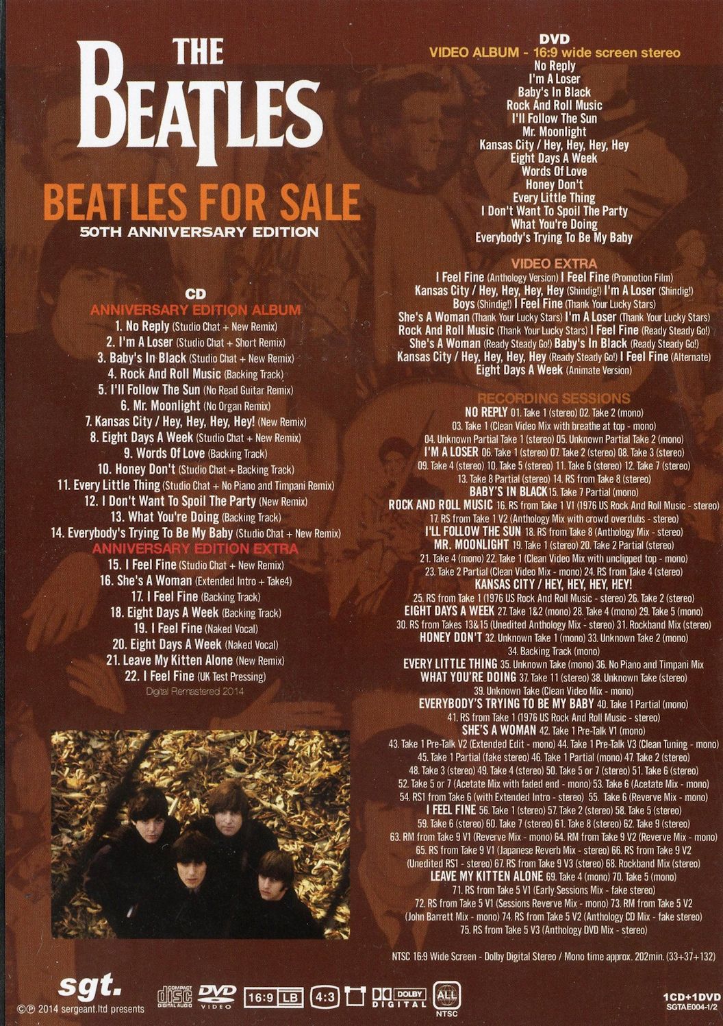 Beatles (Cd/Dvd) Beatles For Sale 50th Anniversary Edition