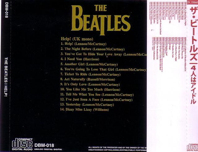 Beatles Dr Ebbetts Japan Cd - Help! (Mono)