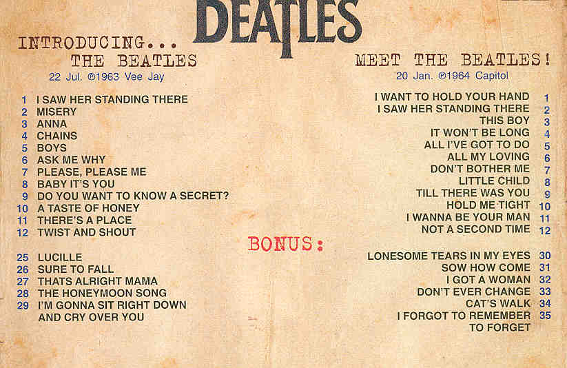 Beatles Cd - Introducing The Beatles - Meet The Beatles