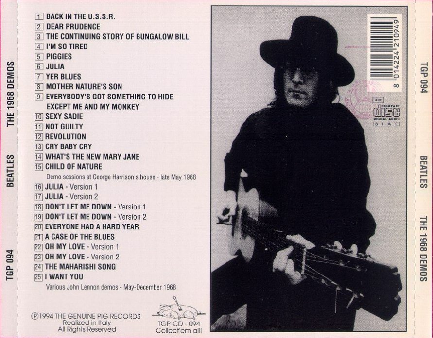 Beatles Cd - The 1968 Demos