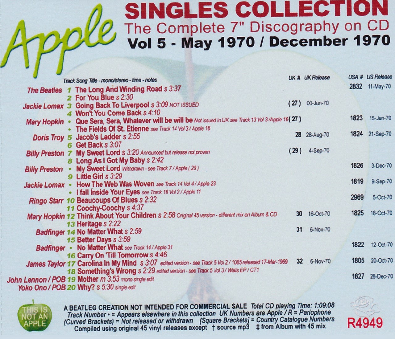 Beatles Cd - The Apple Singles Collection Vol 5
