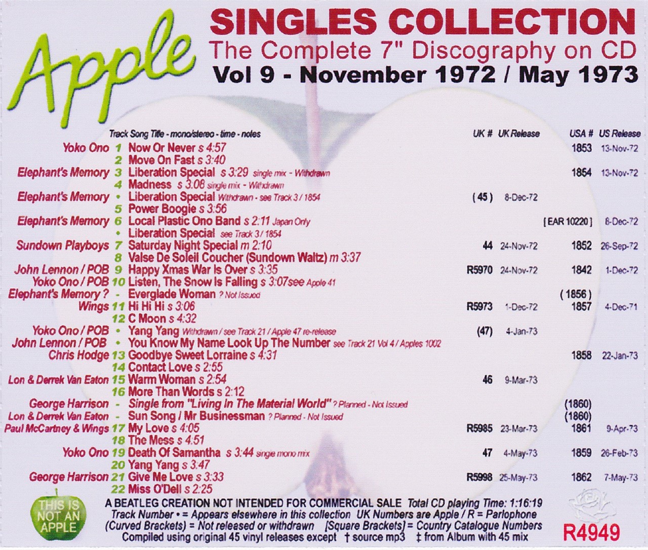 Beatles Cd - The Apple Singles Collection Vol 9