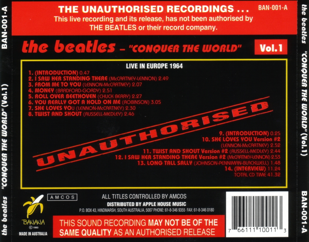 Beatles Cd - The Beatles - Conquer The World Vol 1