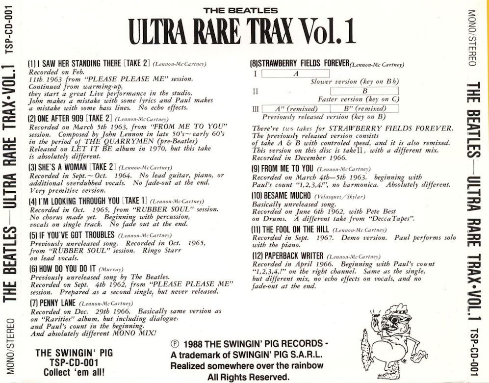 Beatles Cd - Ultra Rare Trax Vol. 1