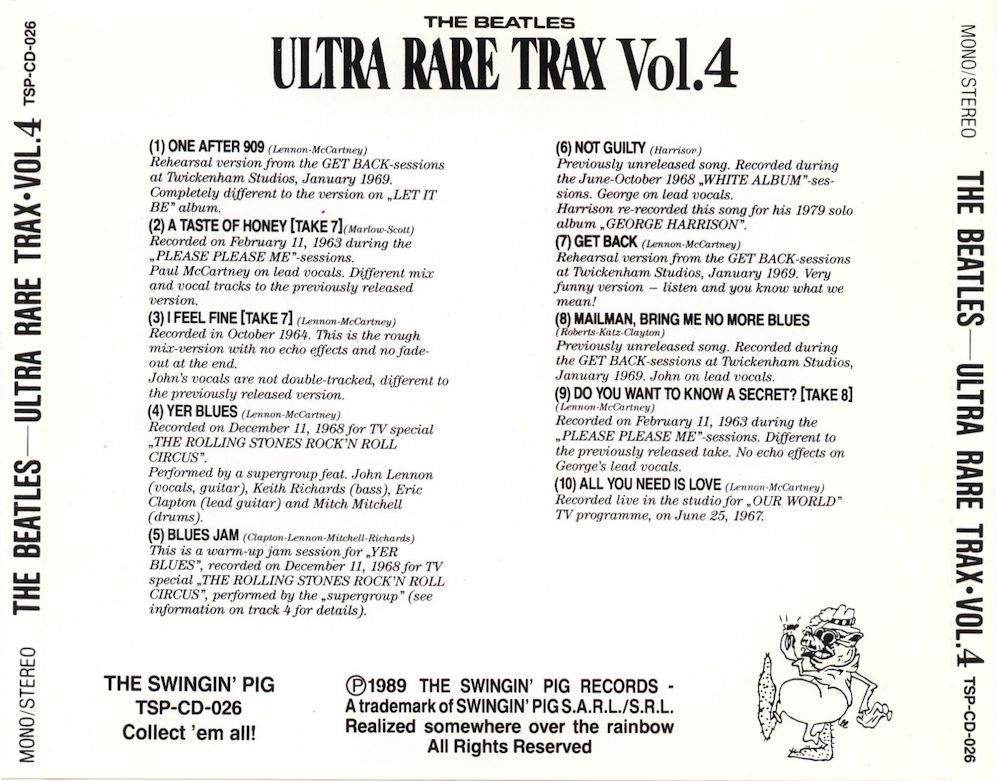Beatles Cd - Ultra Rare Trax Vol. 4