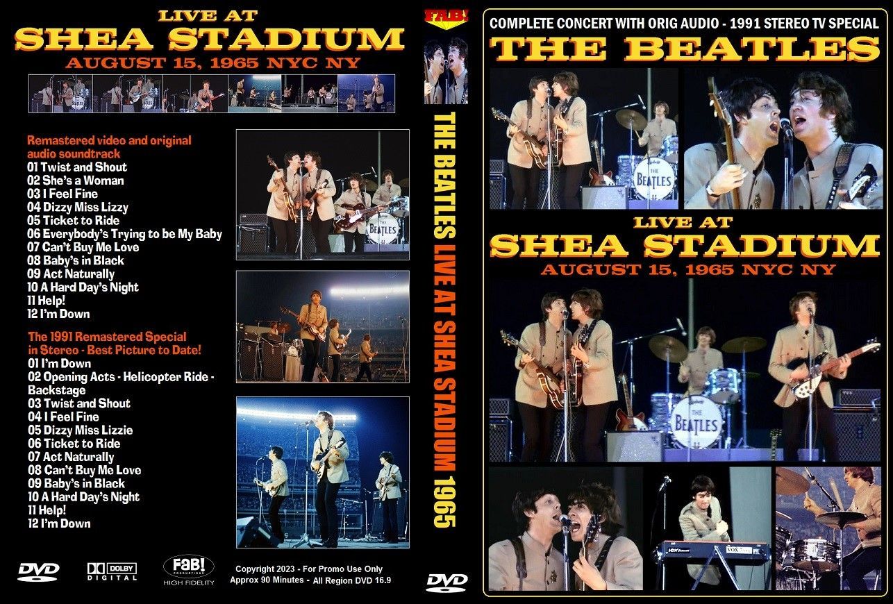 BEATLES DVD - LIVE AT SHEA STADIUM 1965 REMASTER 2023 (STEREO)