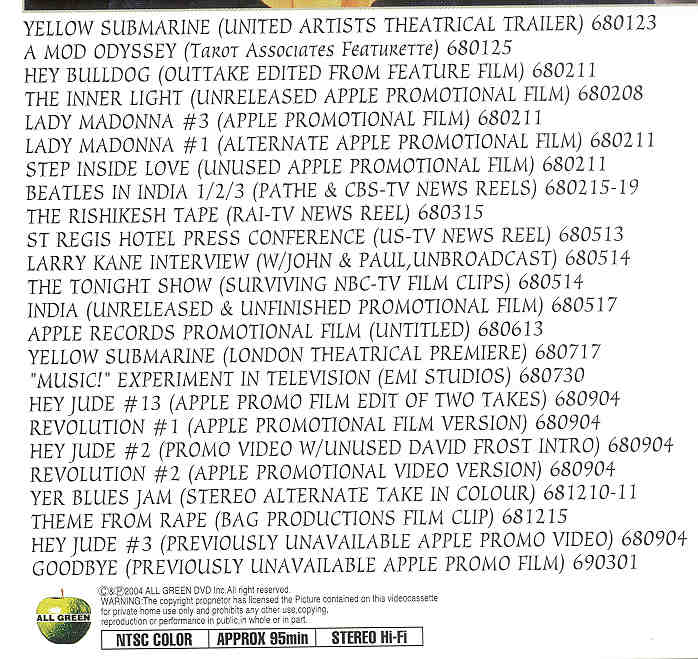 Beatles Dvd - The Beatles 1968