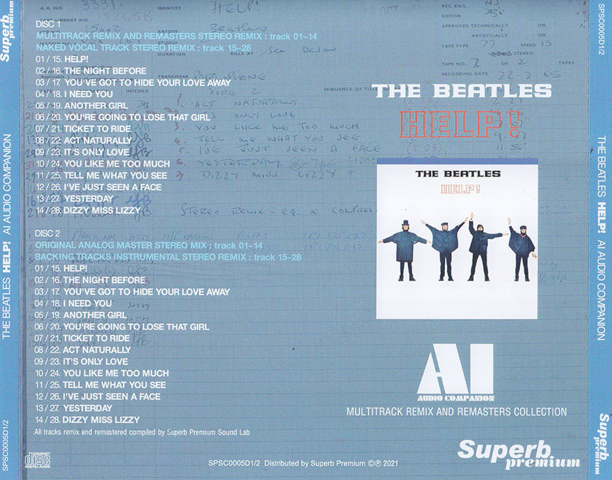 Beatles (2/Cd) HELP! AI Audio Companion Multitrack Remix And Remasters ...