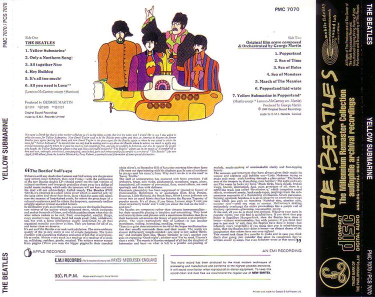 BEATLES JAPAN CD "YELLOW SUBMARINE. MONO & STEREO