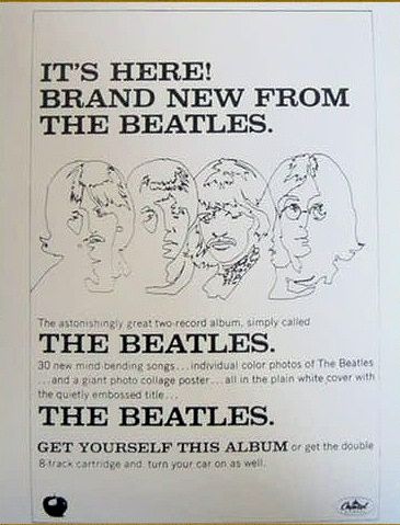 Beatles Promotional White Album Glossy Poster 11" x 14"