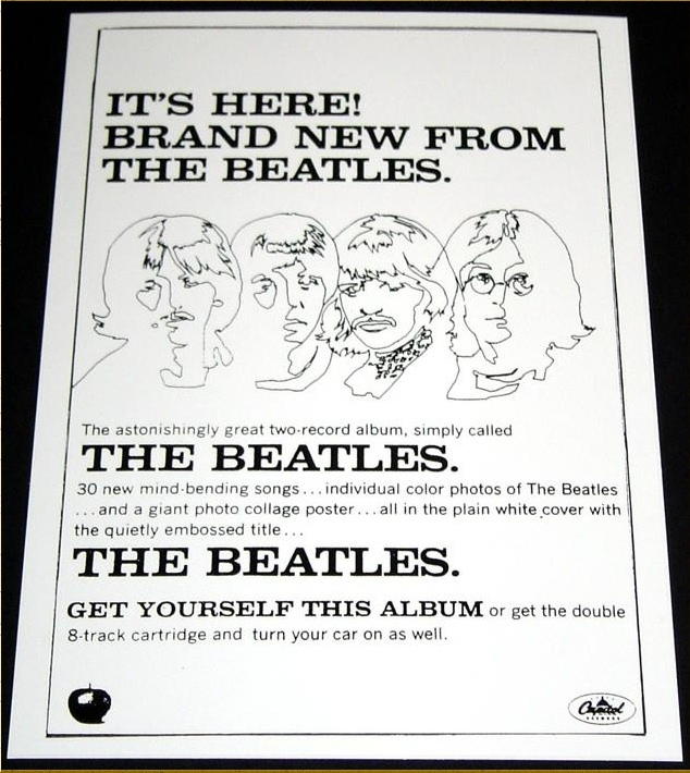 Beatles Promotional White Album Glossy Poster 11" x 14"