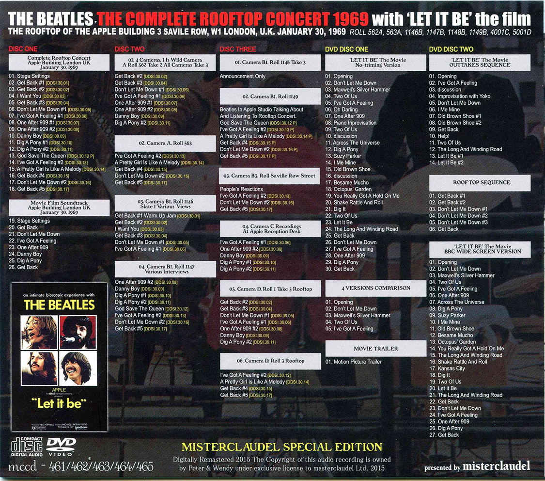 Beatles The Complete Rooftop Concert 1969 (3CD+2DVD) With Slipcase