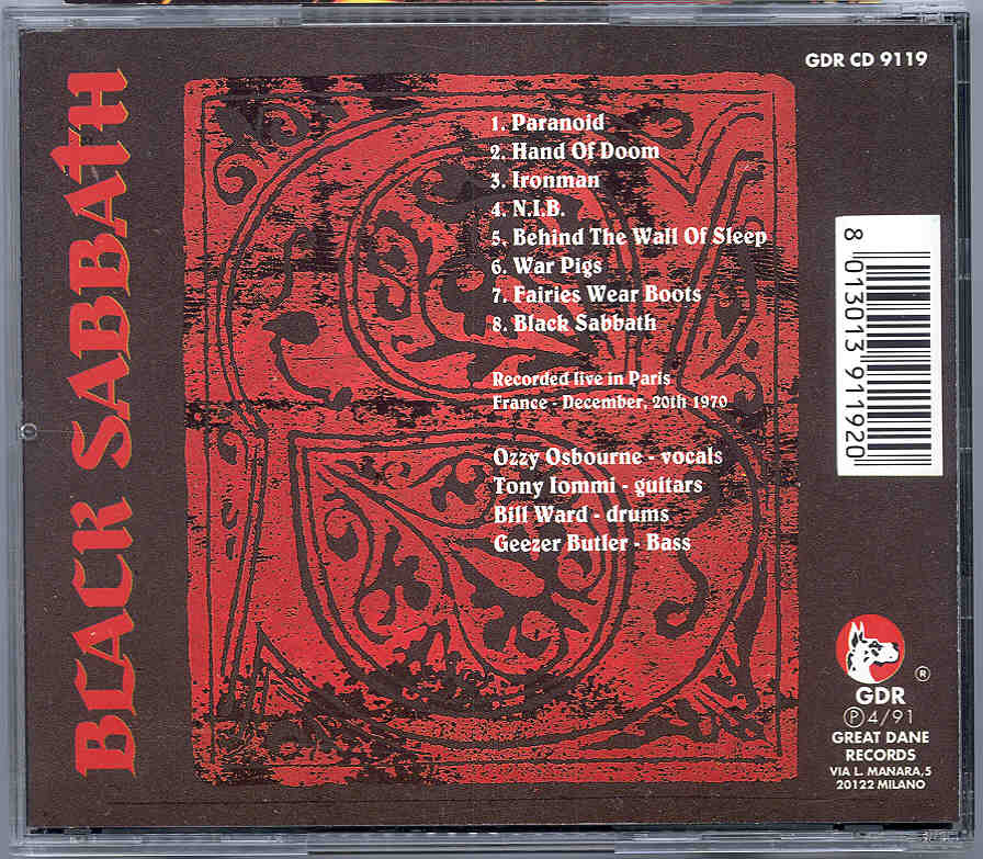 War Pigs Black Sabbath