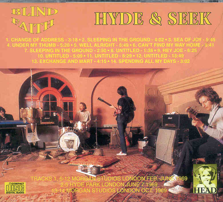Blind Faith Cd - Hyde And Seek