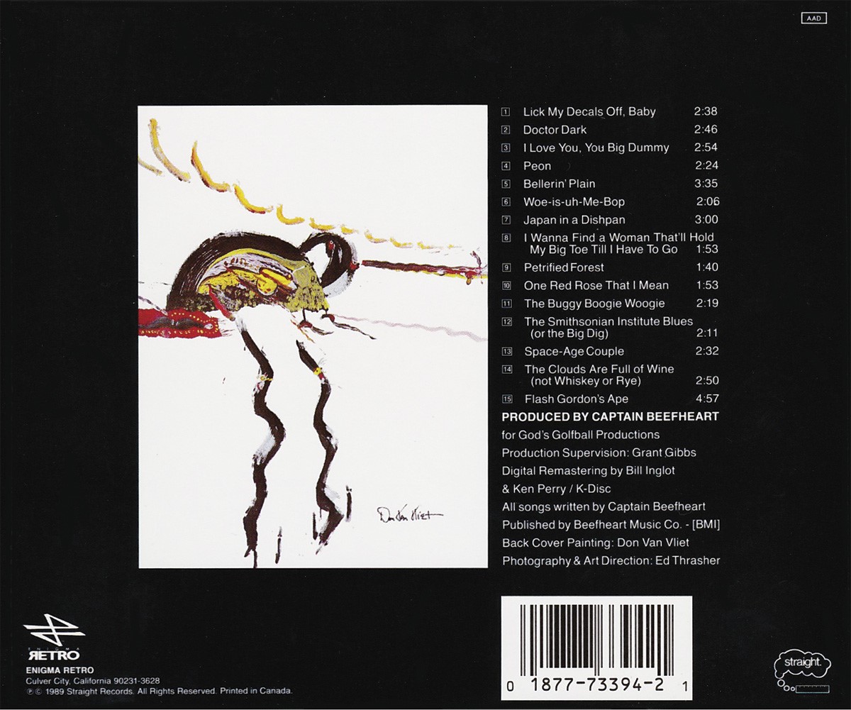 Captain Beefheart Cd - Lick My Decals Off Baby