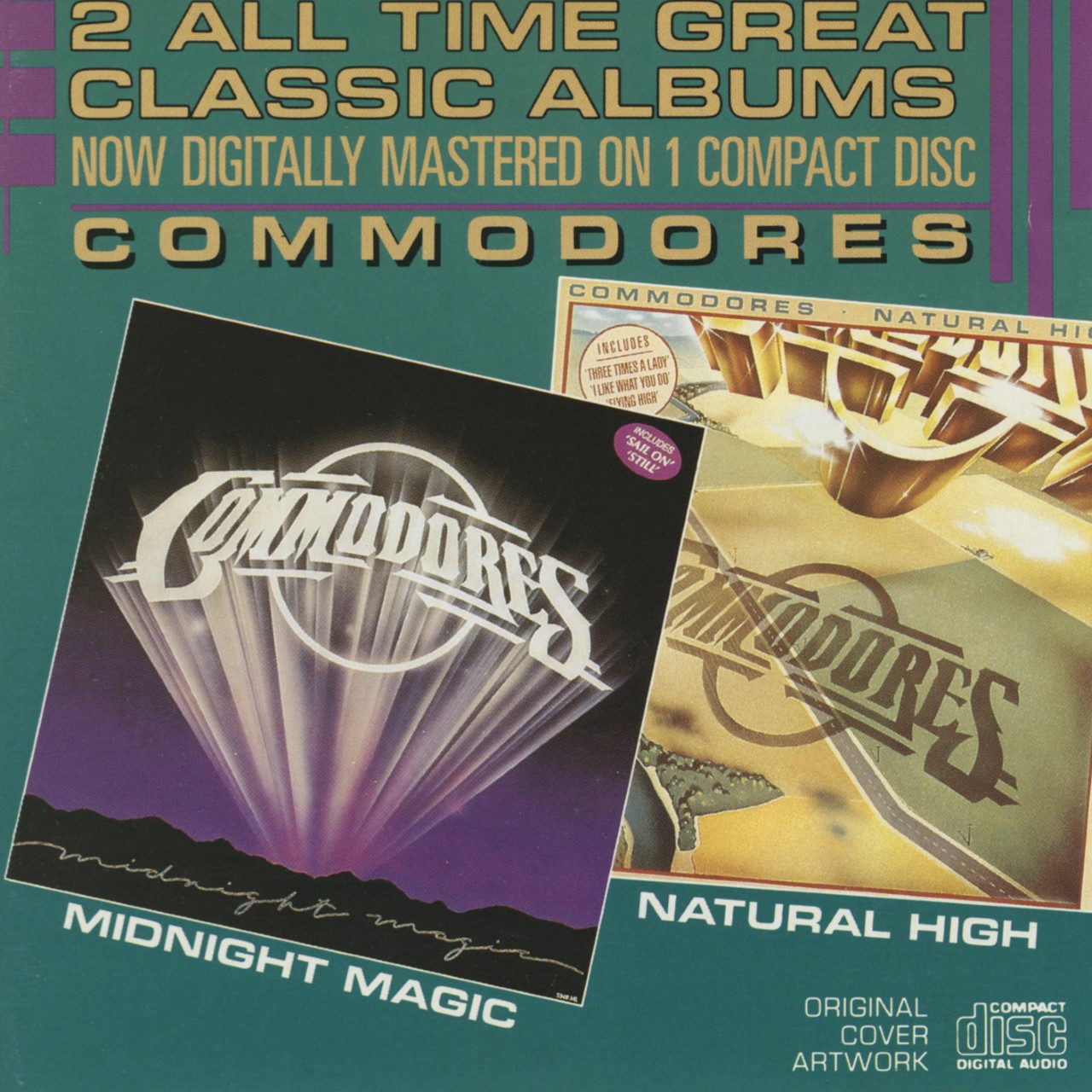 Commodores Cd - Midnight Magic/Natural High