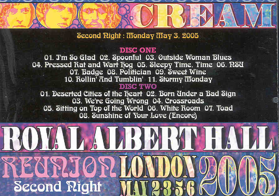 Cream (2/Cd) Reunion 2005 Second Night