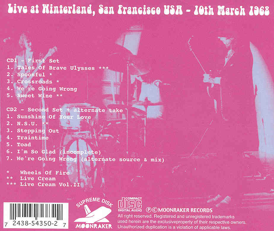 Cream - Live Scream (2/Cd)