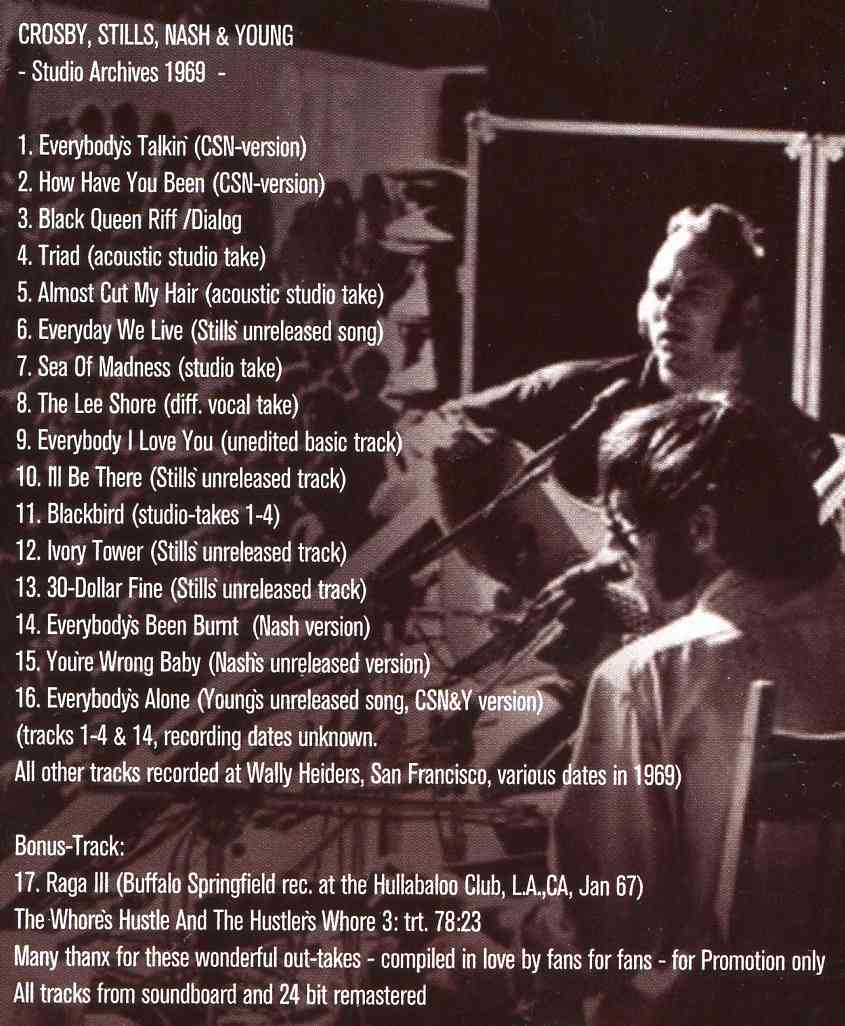 CSN&Y Cd - Studio Archives 1969