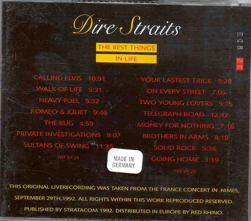 Dire Straits (2/Cd) The Best Things In Life