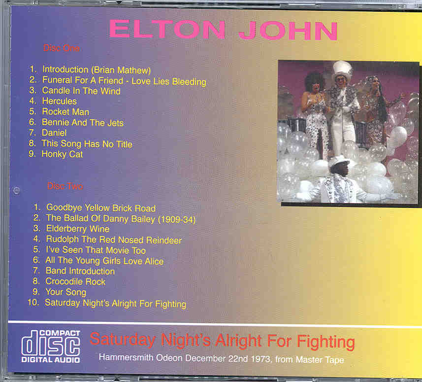 Elton John - Saturday Night Is Alright For Fighting (2 Cds)