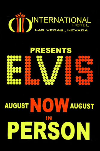 Elvis Presley International Hotel Concert Banner Poster 1969