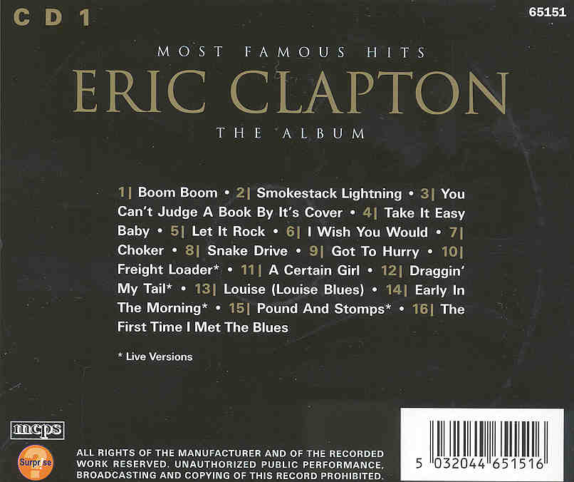 Eric Clapton Cd - The Album Vol 1