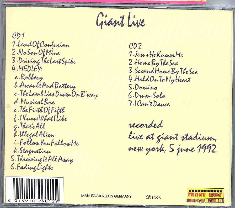 Genesis (2 Cds) - Giant Live