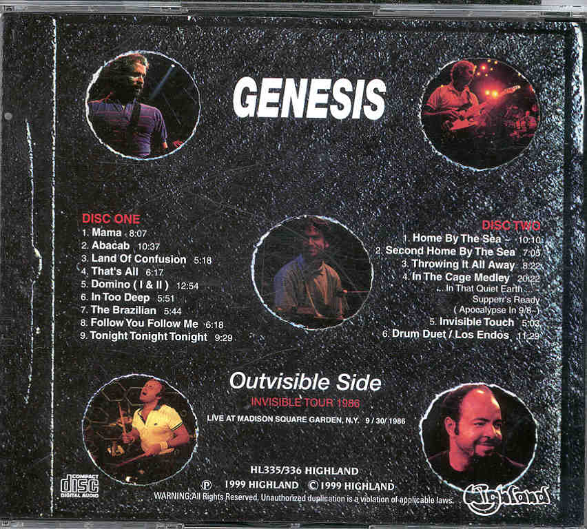 Genesis (2 Cds) - Outvisible Side