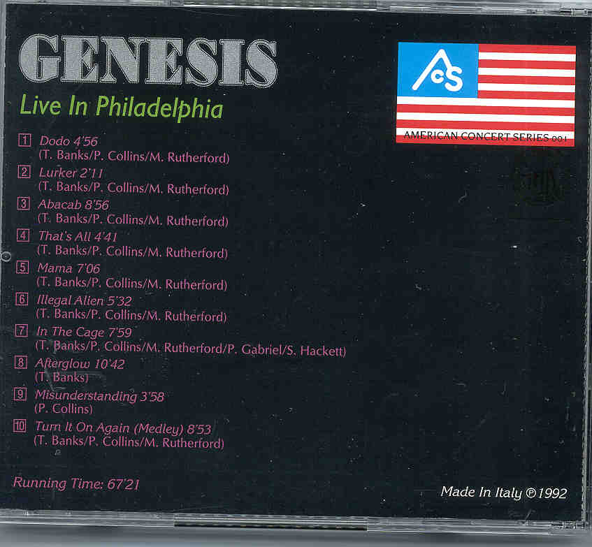 Genesis Cd - Fugitives From Justice