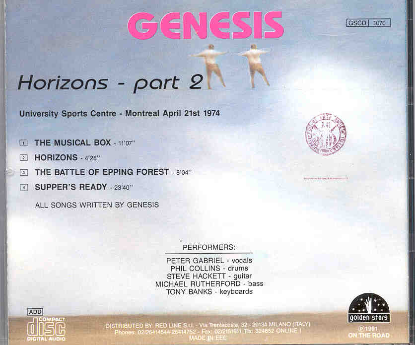 Genesis Cd - Horizons Part Two